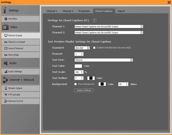 Playdeck – Professional Video Playout Software for Windows