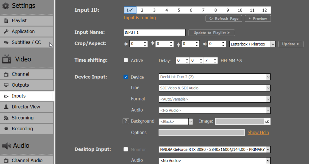 Using SCTE for Inputs and Outputs – Playdeck