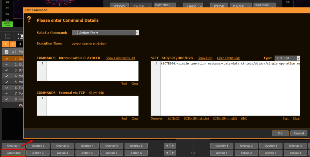 Using SCTE for Inputs and Outputs – Playdeck