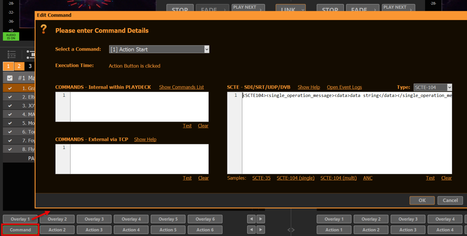 Using SCTE for Inputs and Outputs – Playdeck