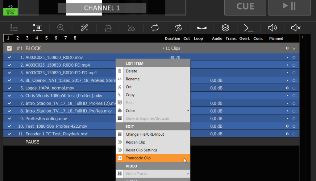 Transcode Clips for GPU Decoding – Playdeck